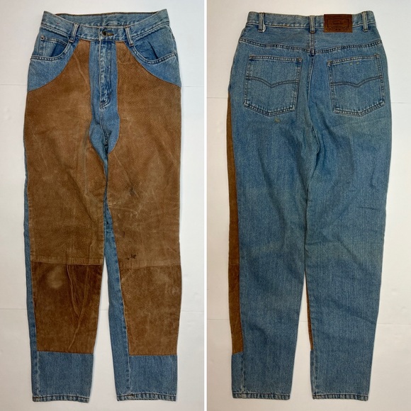 Vintage | Jeans | Vintage Seruchi Suede Chaps Hirise Straight 0 Cotton ...